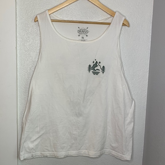 Dravus | Shirts | Dravus White Tank Top Black Graphic Above The Clouds ...